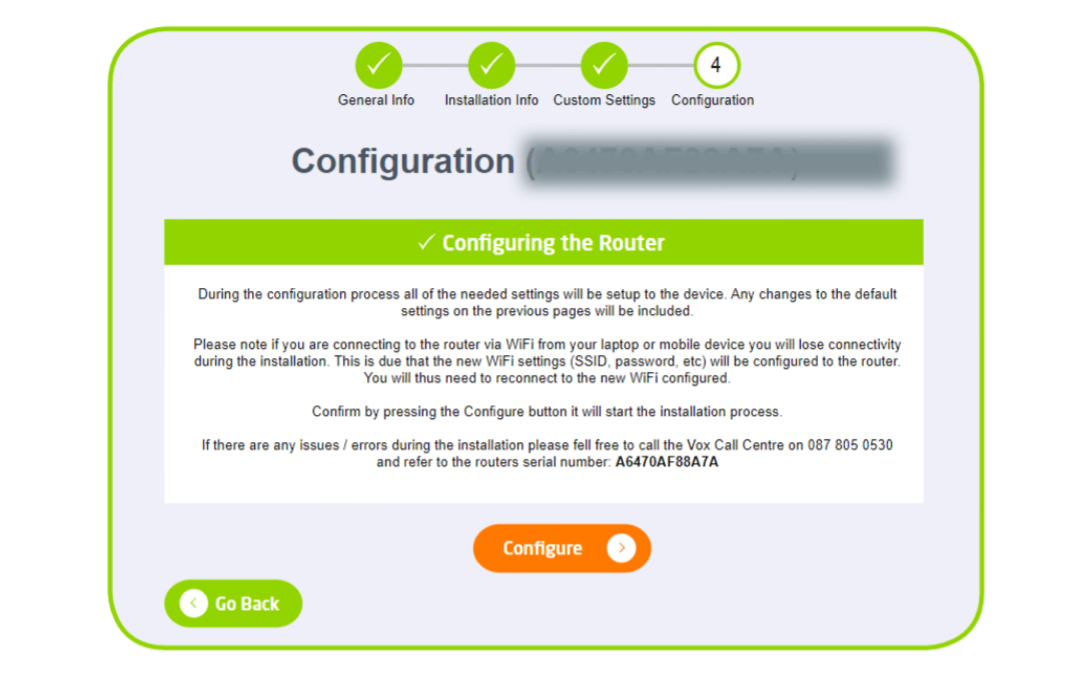 How to self-install your Vox fibre router